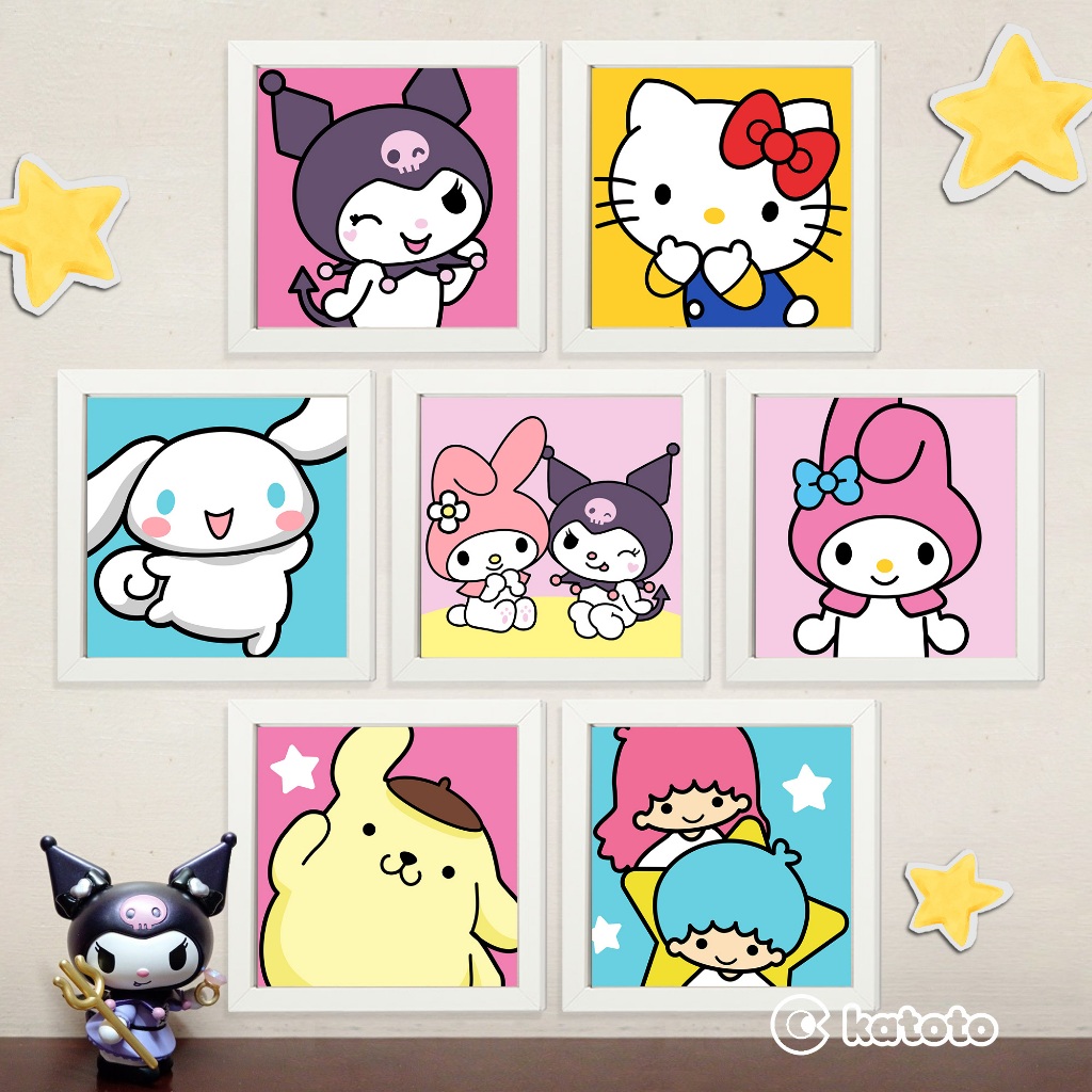 Sanrio Melody Paint By Number Painting By Numbers Kit Canvas 20x20 cm ...
