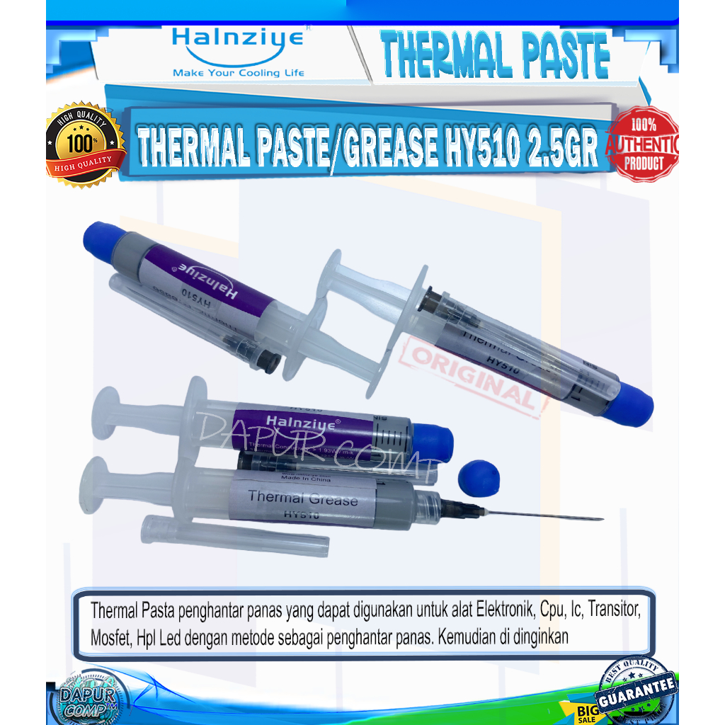 Thermal PASTE/GREASE HY 510 SPET CPU, LED HPL, IC, TRANSISTOR, MOSFET ...