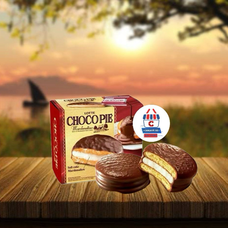Lotte Choco Pie Chocopie Soft Cake Marshmallow - 52g (2x26g) | Shopee ...