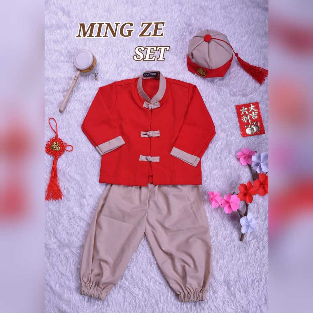 Ming ZE Men's Chinese New Year Shirt, Long Sleeve Suit And Drill Pants ...