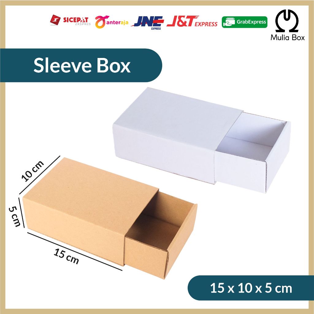 MINIMAL Cardboard Drawer 15 x 10 x 5 cm Sleeve Box (Minimum 5pcs ...