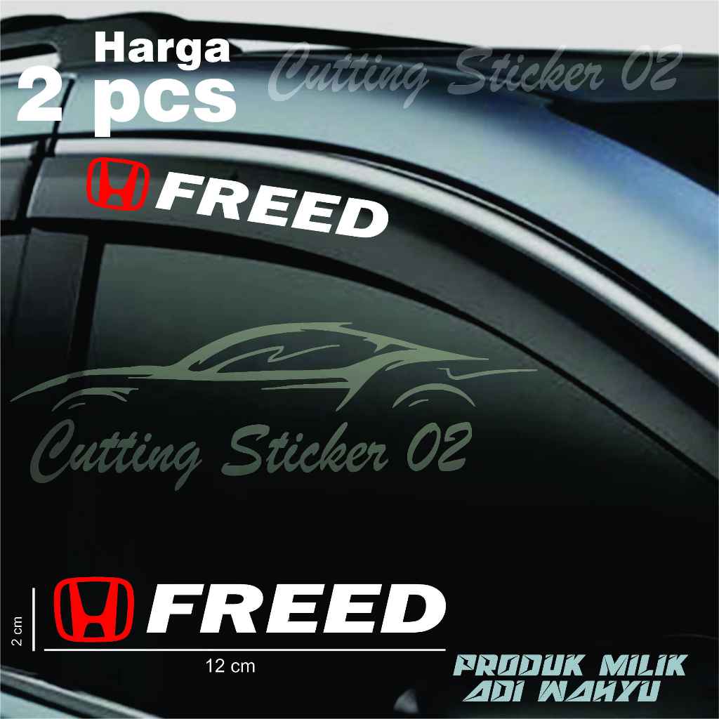 Freed water gutter stickers, 2 pcs honda mugen freed car water gutter ...