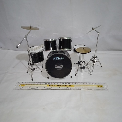 Miniature Display of Drum Musical Instruments Set, Small Size, Bass ...