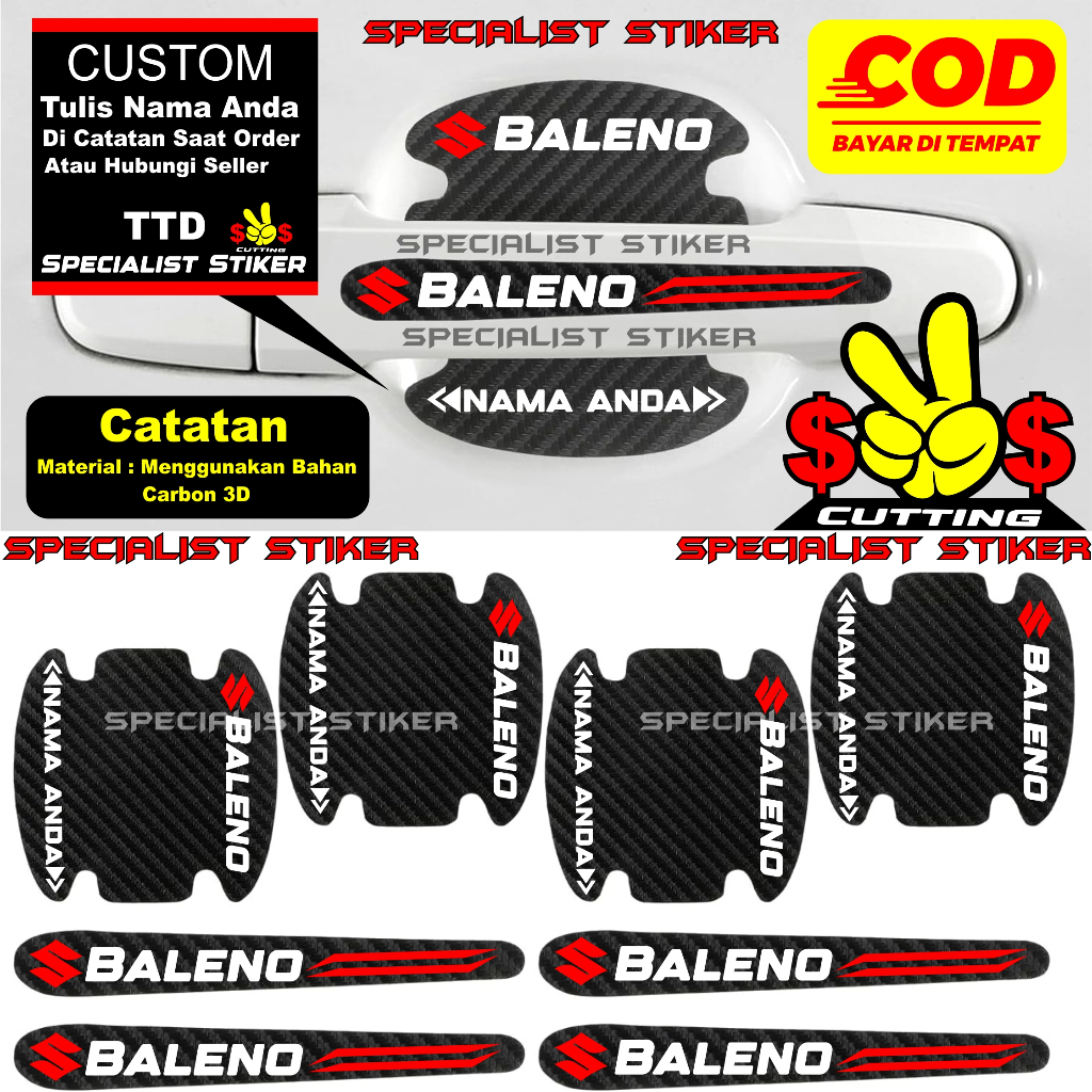 8pcs Suzuki Baleno Car Door Handle Protector Handle Sticker Made Of ...