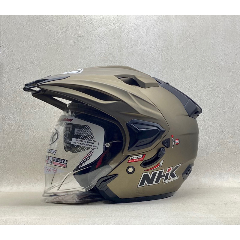 Nhk PREDATOR CRYPTON SOLID STAR GRAY DOF Helmet - NHK HALF FACE DOUBLE ...