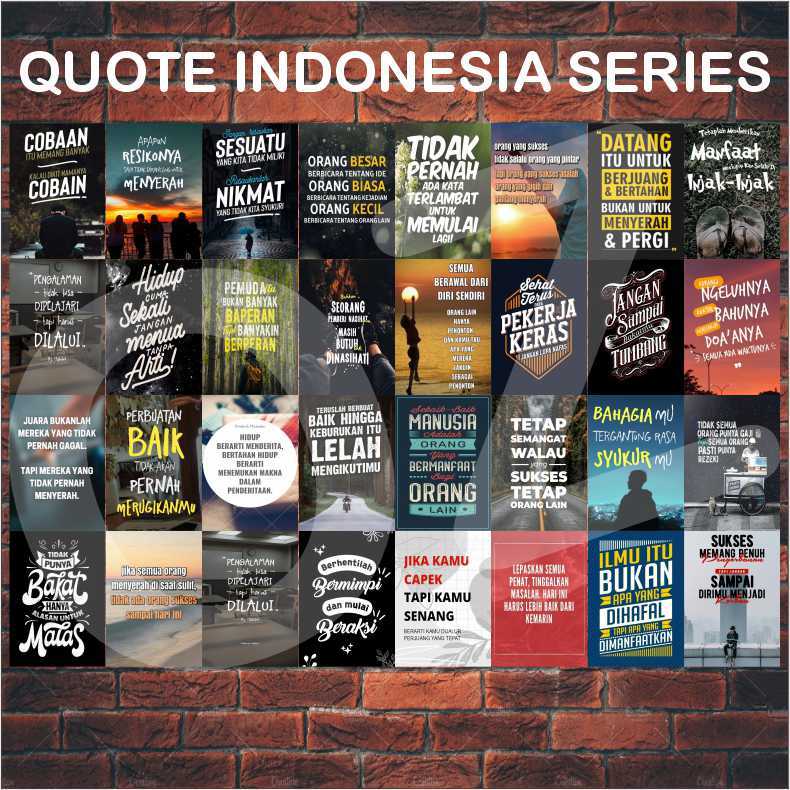 Aesthetic WALL POSTER / INDONESIAN QUOTE POSTER / MOTIVATIONAL QOUTES ...