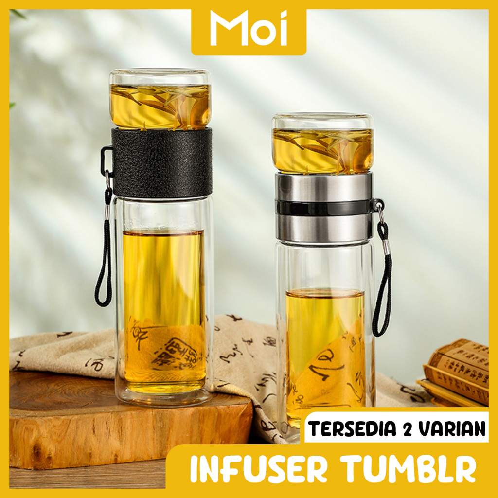 Double Glass Bottle Tea Purifier Infused Water | Tea Filter Glass ...