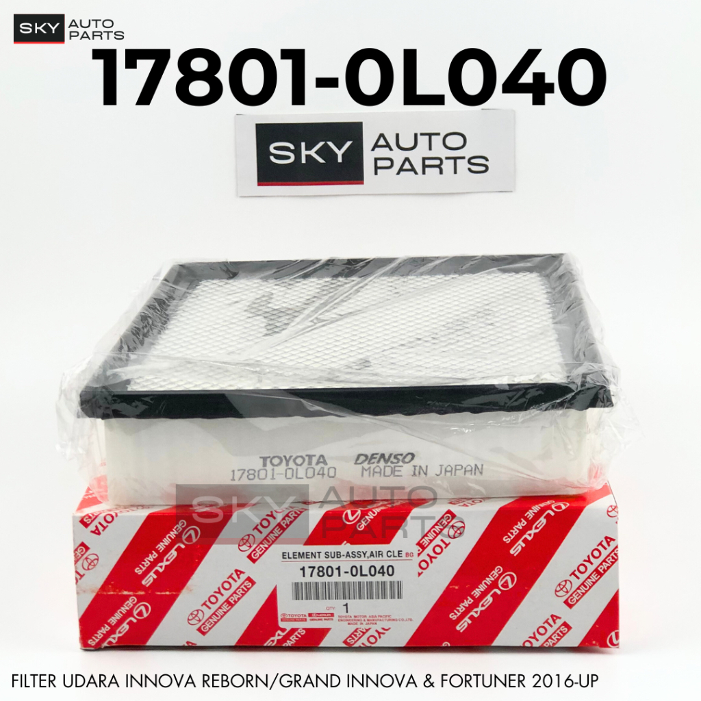 Air Filter Toyota Innova Reborn Fortuner VRZ VNT Hilux Revo 17801-0L040 ...