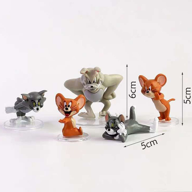 Topper Tom and Jerry 5cm Figure Tom and Jerry Tom Jerry New Set Figure ...