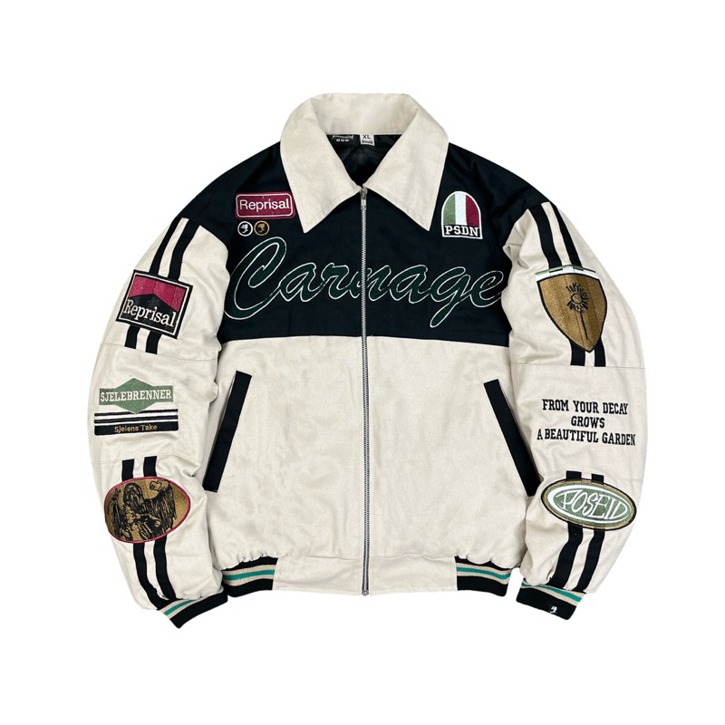 Boxy Cut Varsity Jacket / Racing Jacket | Carnage | Reprison Poseidon ...