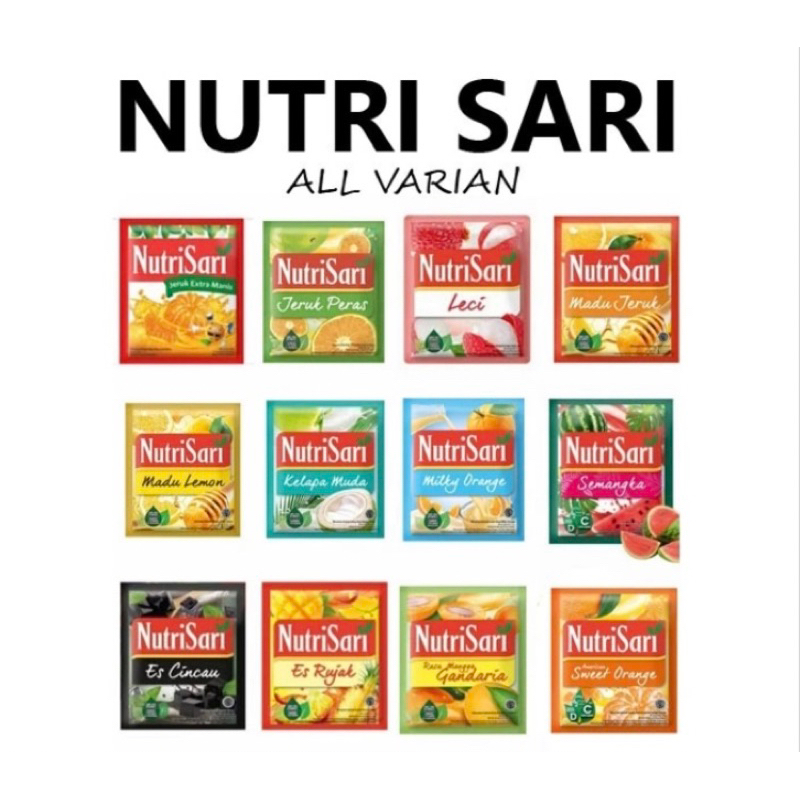Nutrisari sachet Instant Powder Drink sachet Flavor Variant sachet ...
