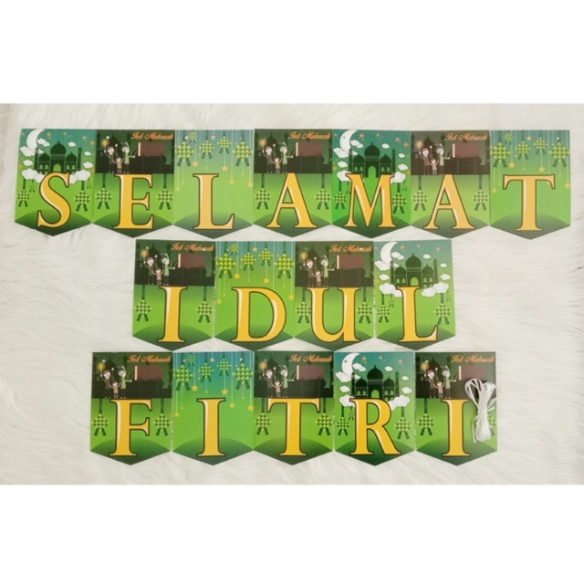 Bunting flag banner flag garland flag theme happy Eid al-Fitr / happy ...