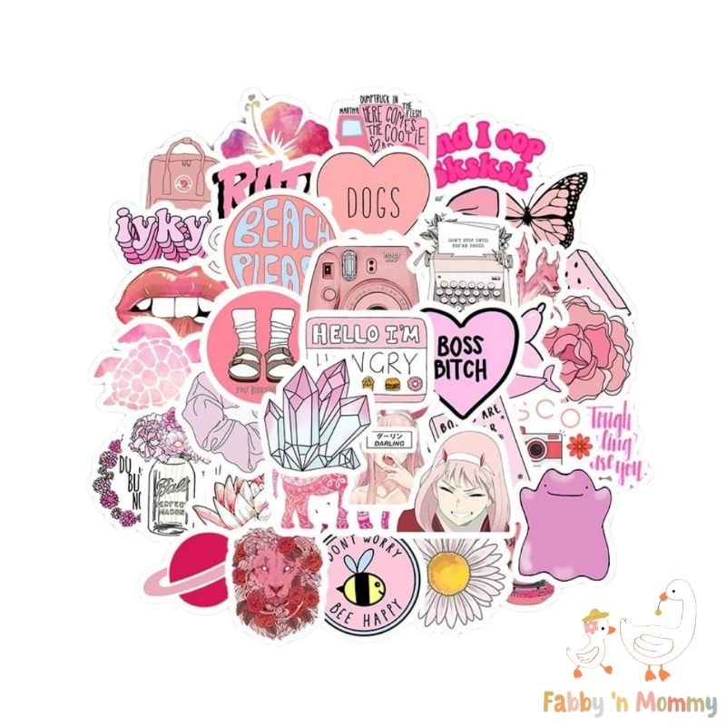 [FABBYNMOMMY] - 1 Set contains 10 Pcs Pinky Motif Stickers - HP ...