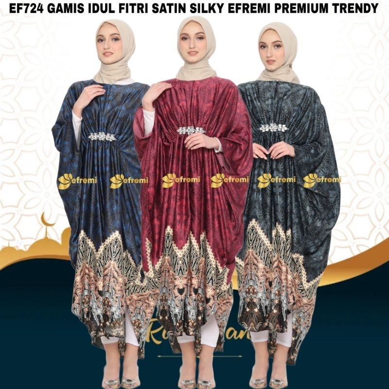 Ef724 TBP PREMIUM BATIK KAFTAN/ SILK SATIN BATIK KAFTAN/ LEBARAN KAFTAN ...