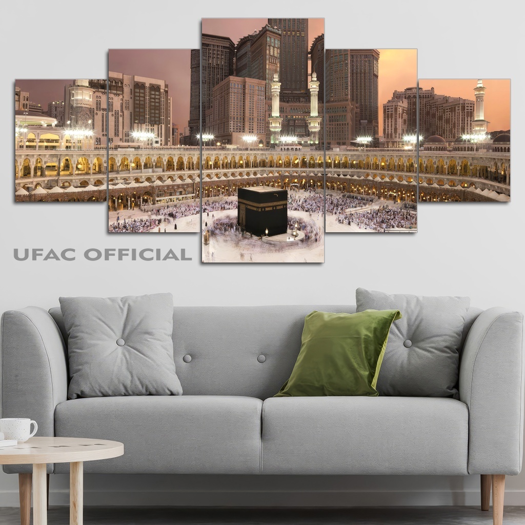 Islamic Room Decoration Kaaba Mecca Mosque 80X40 Multipanel | Kaaba ...