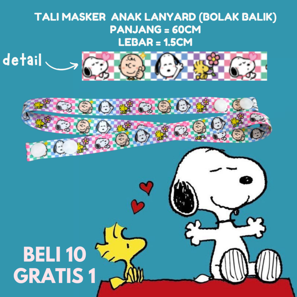 Snoopy Character Child Mask Strap | Shopee Singapore