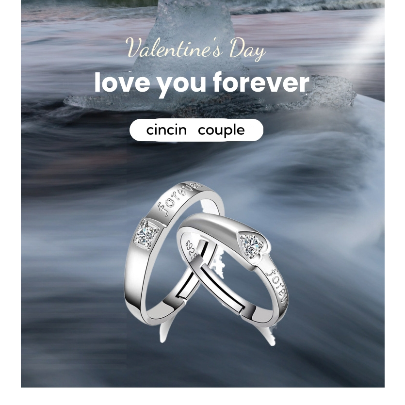 New couple RINGS-PAIR-love you forever, NEW model couple rings, mixed ...
