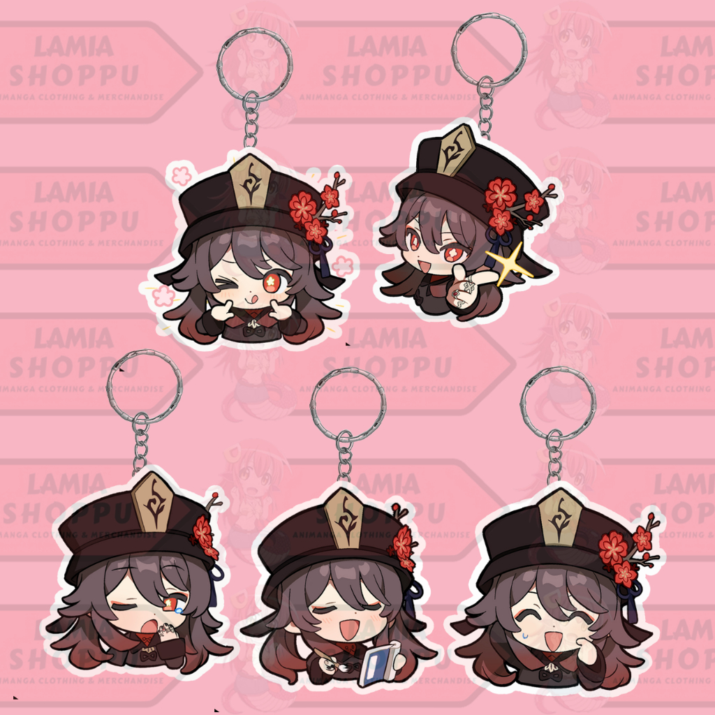GANTUNGAN Genshin Impact Hutao Keychain | Ganci Hutao Chibi | Genshin ...