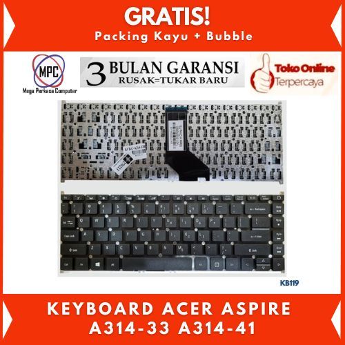 Acer Aspire 3 A314 A314-21 A314-41 33 31 A514 Black Laptop Keyboard ...