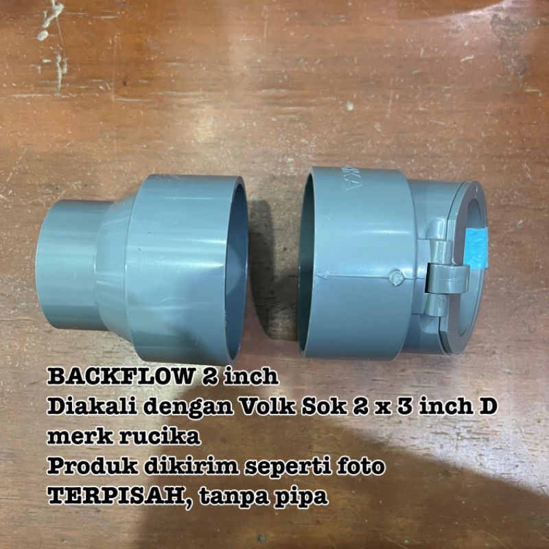 2 inch rucika diakali backflow with 3x2 D inch socket. Anti-rat, anti ...