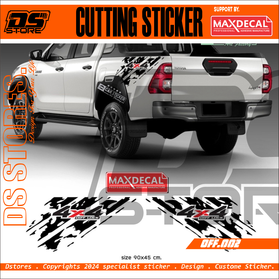 Hilux02 sticker 4x4 off road car sticker toyota hilux car sticker off ...