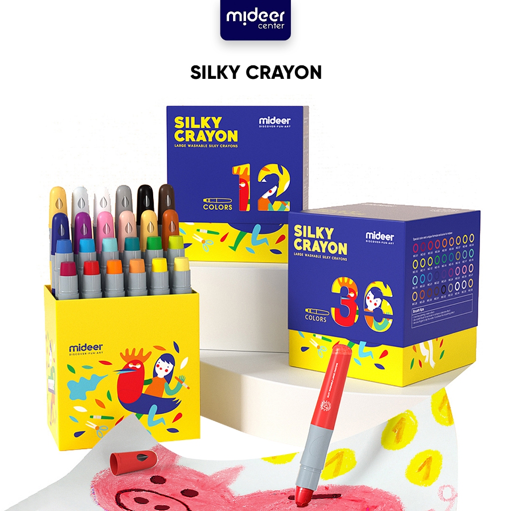 Mideer Silky Crayon Drawing Coloring Book Art Children's Crayons That ...