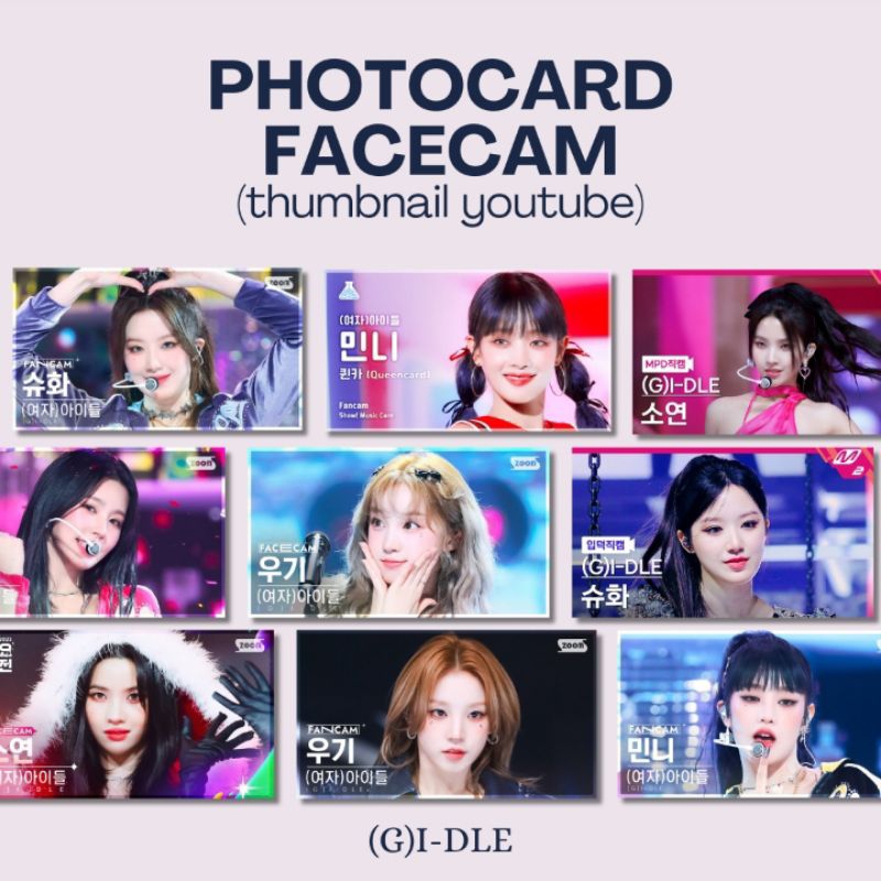 [CONTENTS 30pcs] PHOTOCARD FACECAM FANCAM Thumbnail Youtube KPOP Ala ...