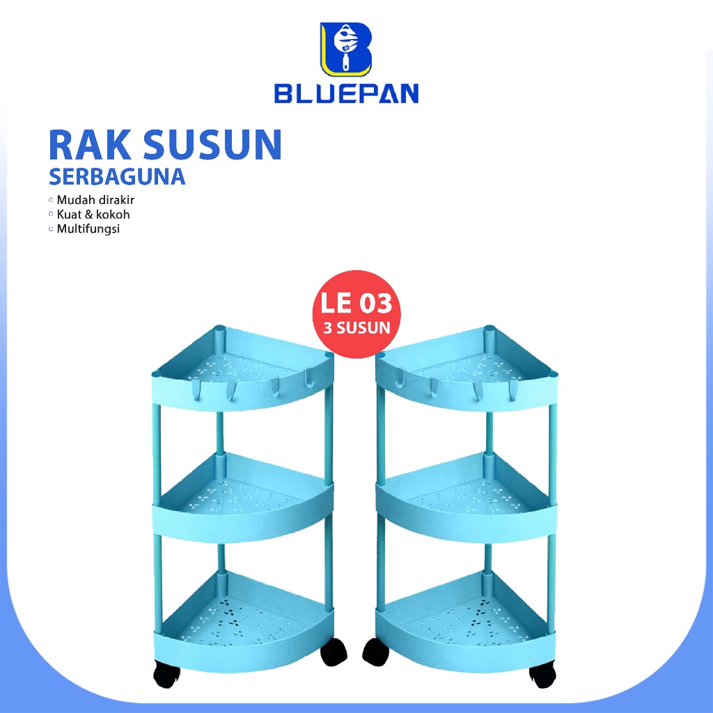 Bluepan triangle Kitchen Shelf Stacking Trolley Rack Multipurpose Shelf ...