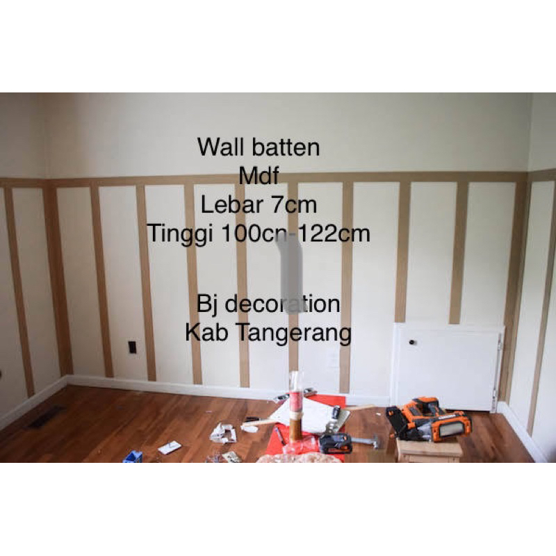 WALL BATTEN MDF LIST WOOD 7cm x 100cm-122cm thickness 3mm | Shopee ...