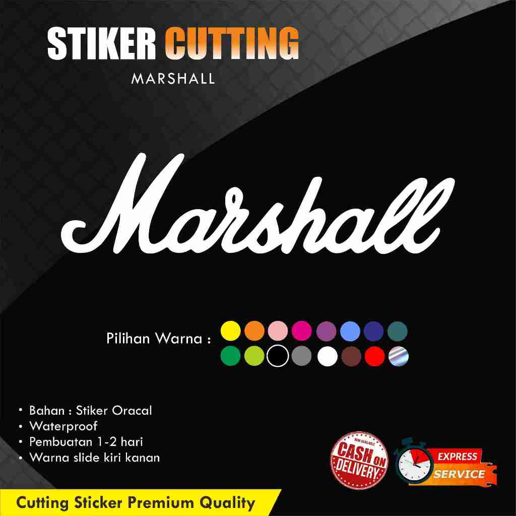MARSHALL Stickers Car Sticker/s Car/s ORACAL Label/s | Shopee Singapore