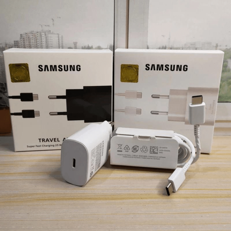 Samsung Type C To Type C Original Fast Charging 25 Watt Charger 45 Watt ...