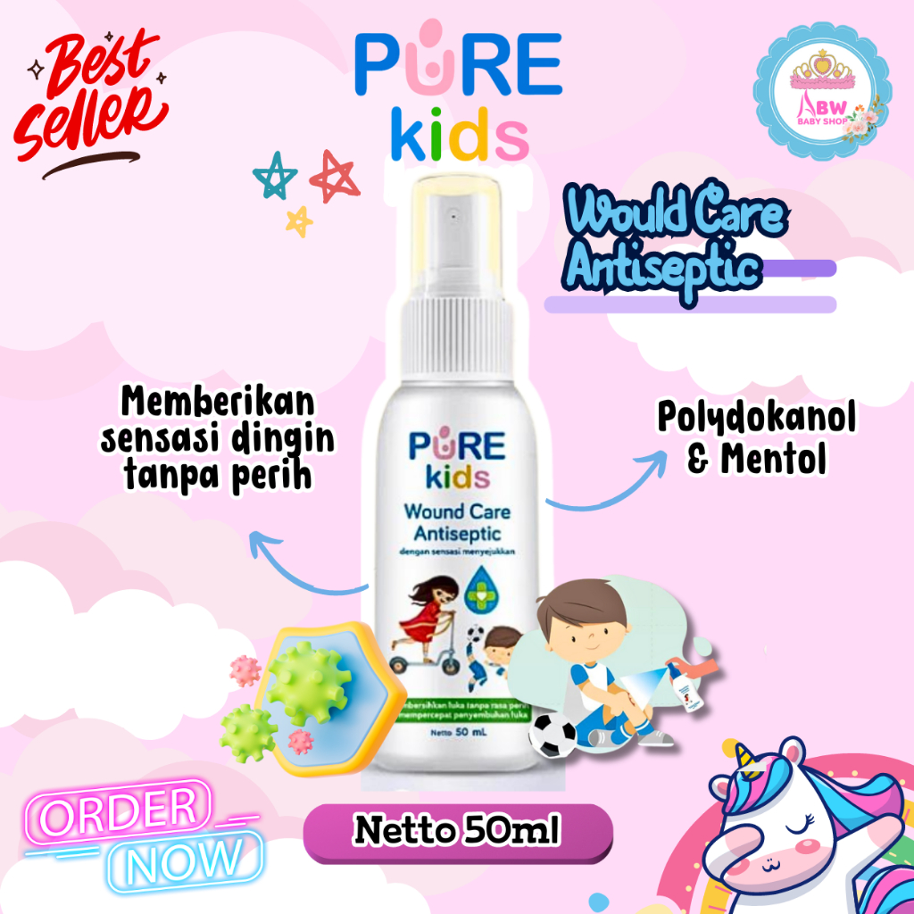 Pure Kids Wound Care Antiseptic Purekids Antiseptic Cleanses Wounds ...
