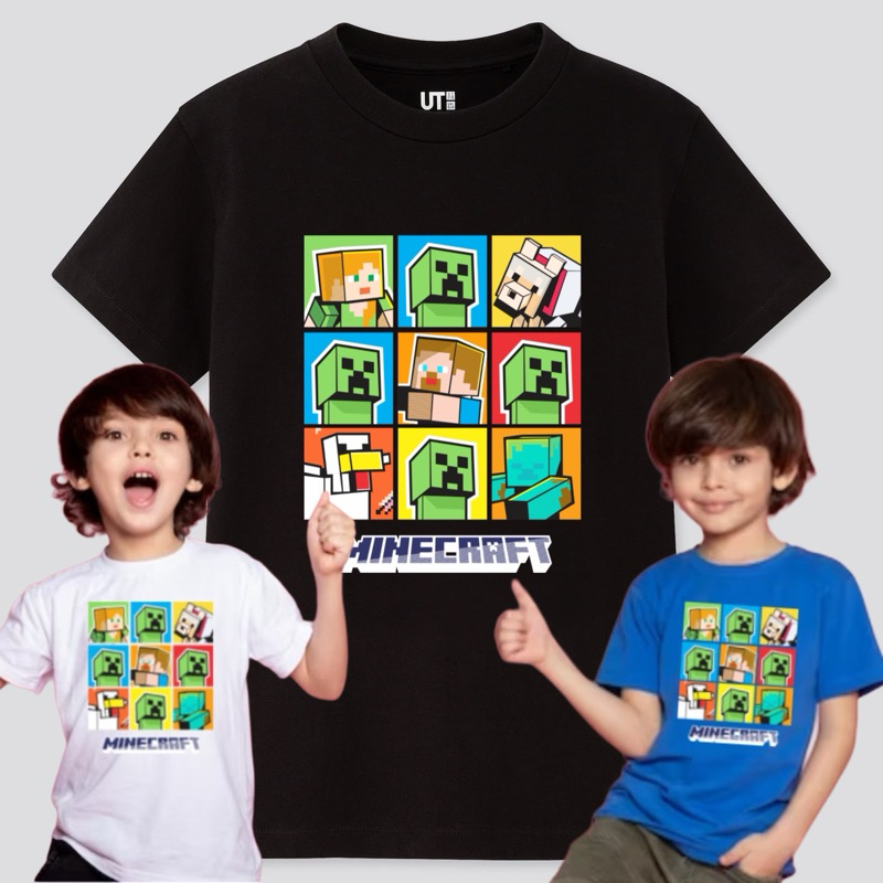 Children's MINECRAFT T-SHIRT CHARACTERS MINECRAFT CHARACTERS BOX ...