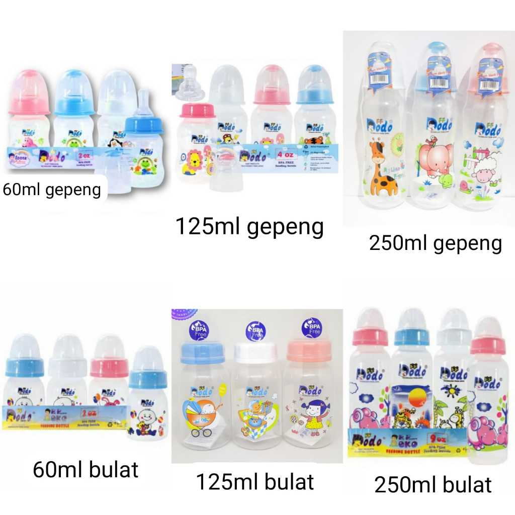 Dodo PP EKO / PAHE / INOVA Bottles 2oz / 4oz / 8oz /9oz (Flat and Round ...