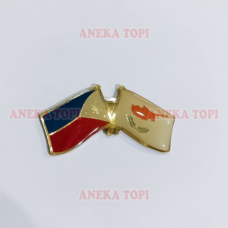 Cross Flag Pin Philippines Cyprus Friendship Flag Pin Philippines ...