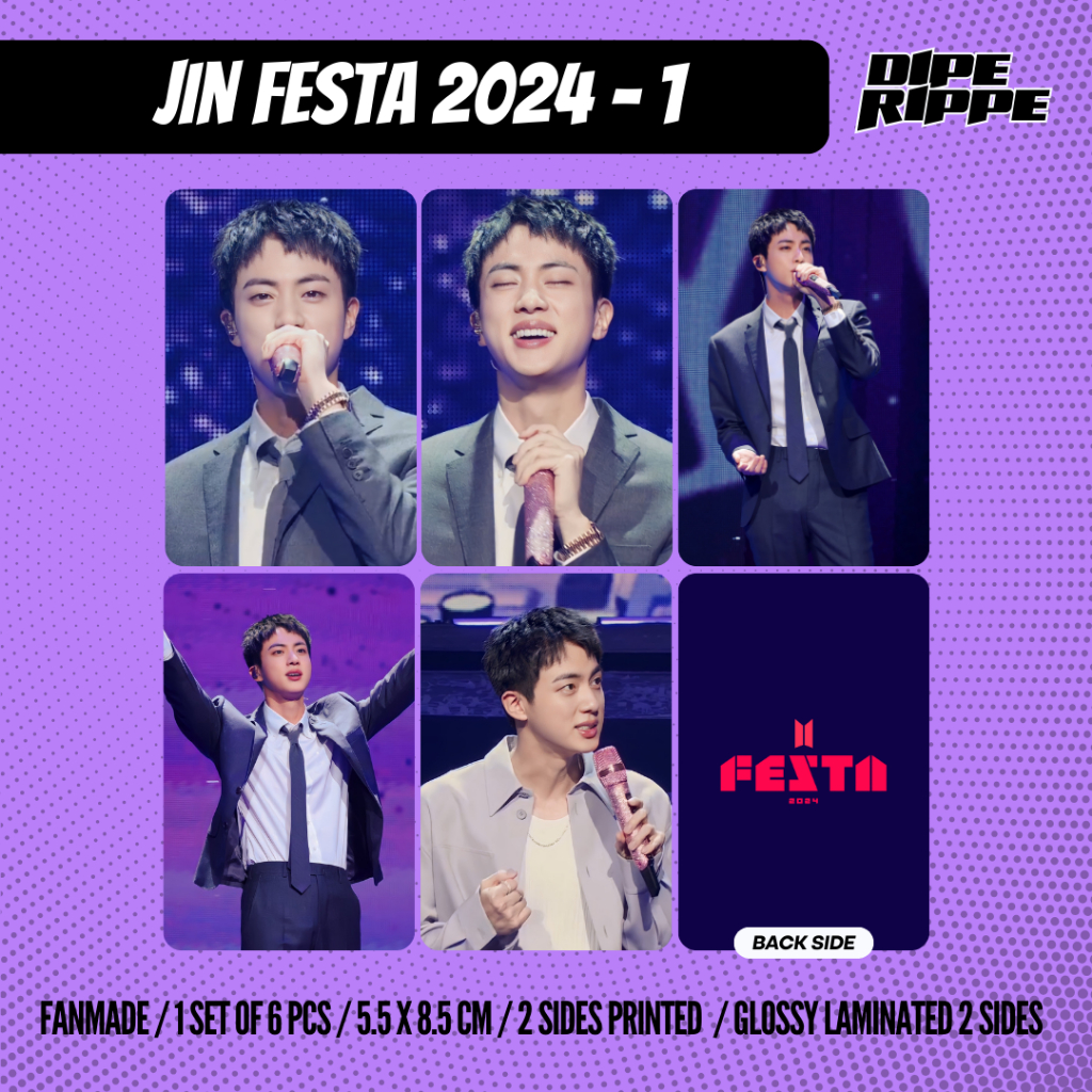 Bts PHOTOCARD - KIM SEOK JIN FEST 2024 | Shopee Singapore