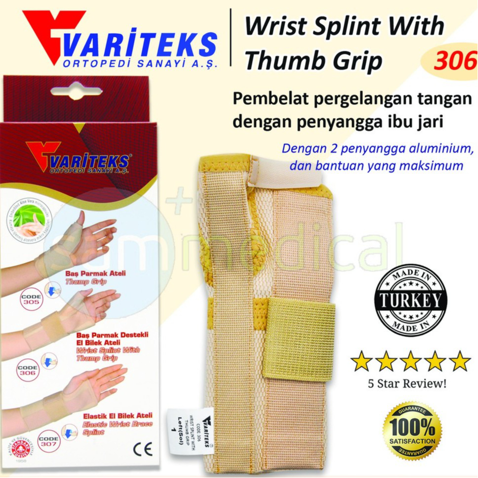 Variteks Wrist Splint With Thumb Grip Var 306 / Wrist Deck / Wrist ...