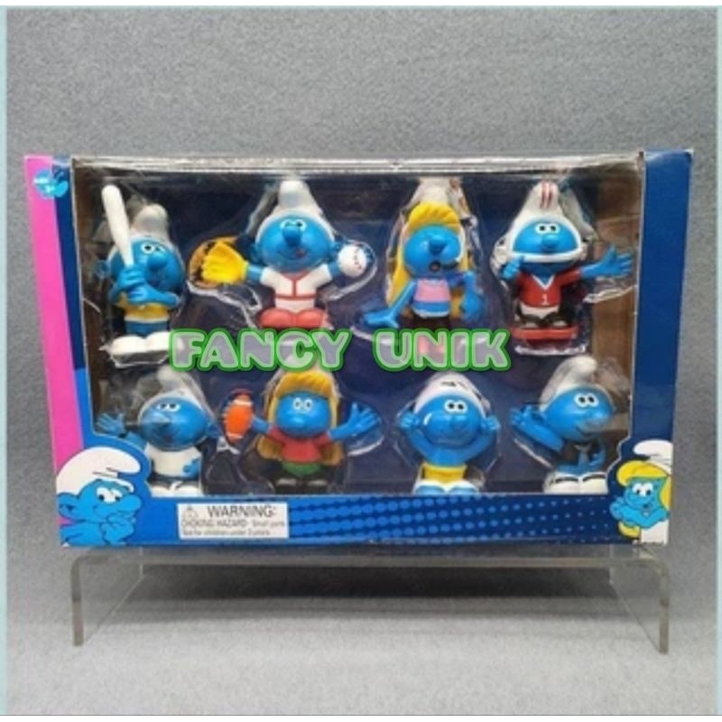 The Smurf Action Figure Display Topper Box Set of 8 Pcs | Shopee Singapore