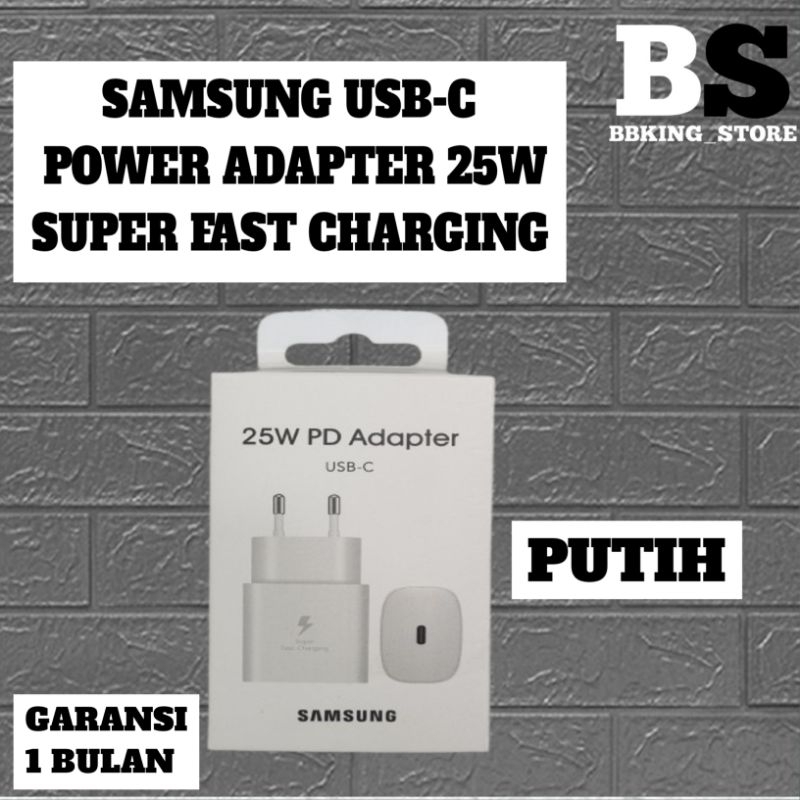 SAMSUNG USB C POWER ADAPTER 25W WHITE ORIGINAL WITH WARRANTY | Shopee ...