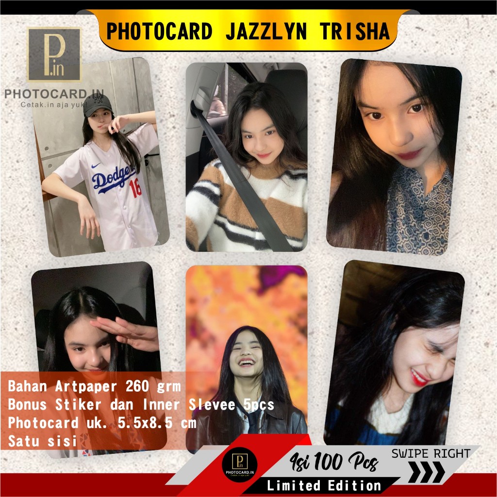 Photocard Trisha JKT48 (Jazzlyn Trisha) Contents 100pcs (Free Sticker ...