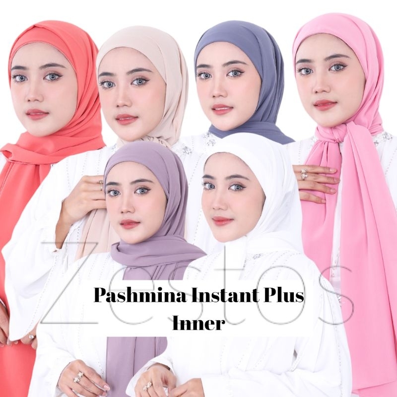 PASHMINA INSTANT PLUS INNER (2IN1) | PASHMINA INNER INSTANT (PE T-SHIRT ...