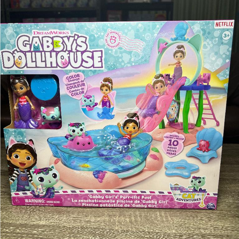 Gabby's Dollhouse Purr-ific Pool Gabby Purrific Swimming Color Change ...
