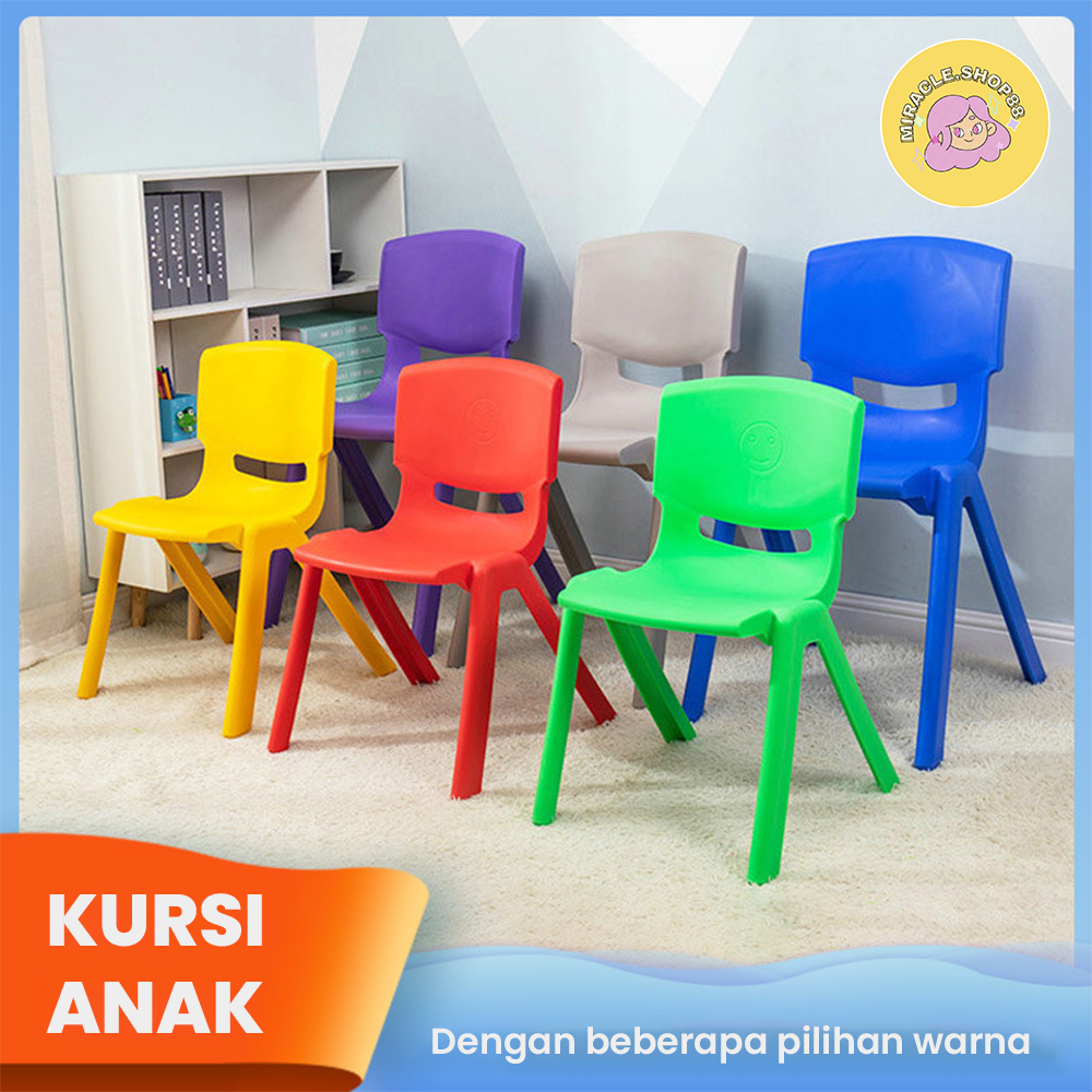 Ms Children's Backrest Plastic Chair Kindergarten School Chair Study ...