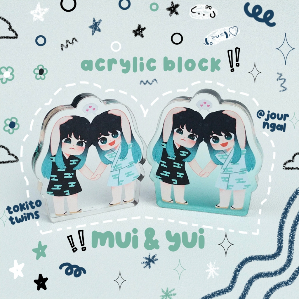Tokito twins muichiro & yuichiro acrylic block : demon slayer kny ...