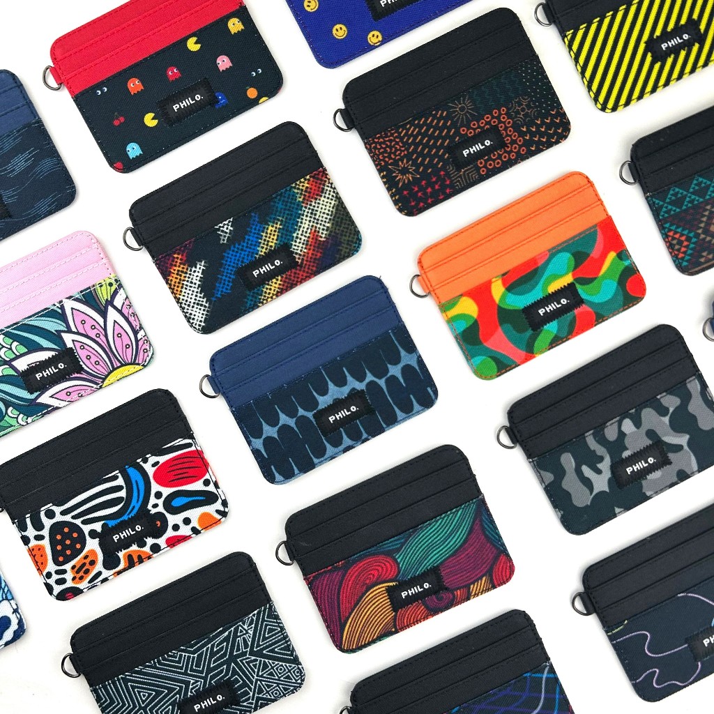 Simple thin card wallet with patterned fabric - simple slim card wallet ...