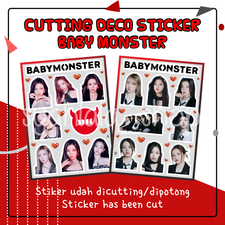 Cutting DECO Sticker BABY MONSTER BM BAEMON | Shopee Singapore