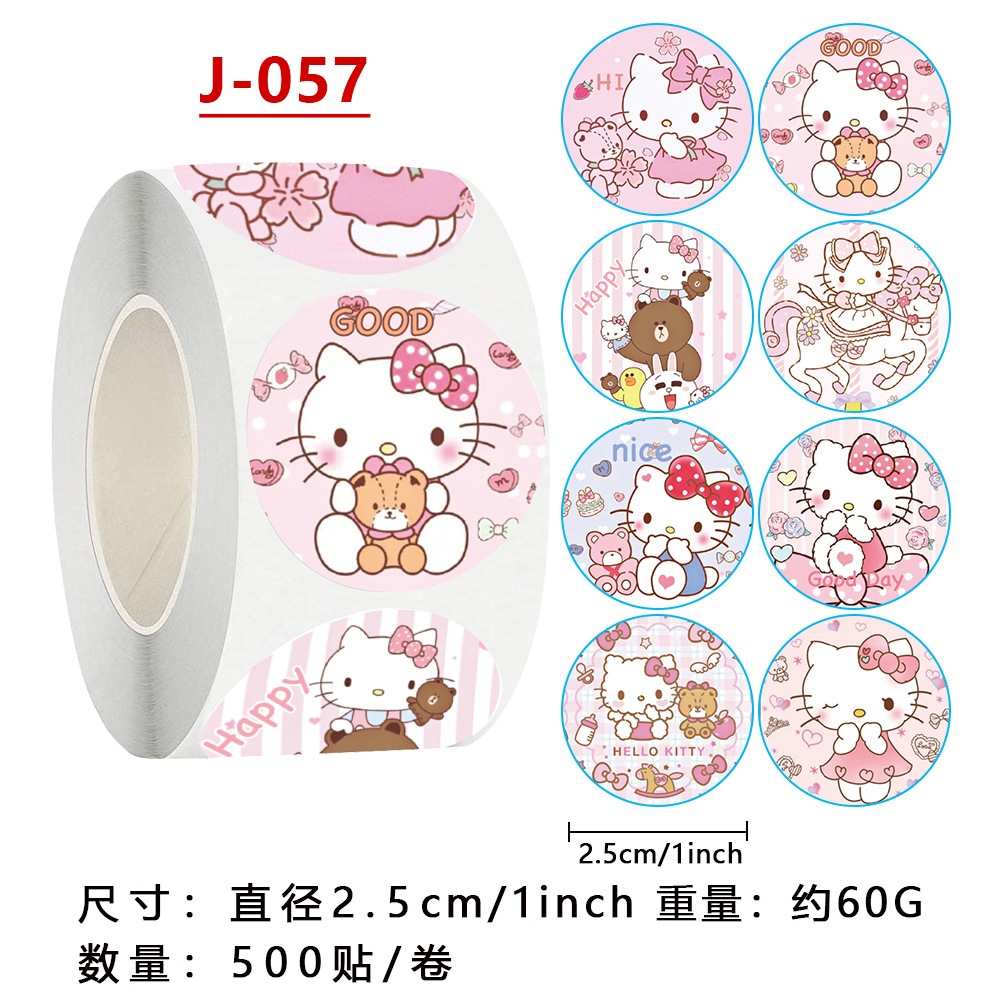 [CHARACTER Roll Sticker] Cartoon Motif Roll Label Sticker, Sanrio ...