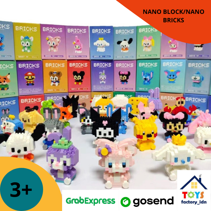 Nano Block/Nano Bricks Children's Educational Model DIY Bricks Mini Cartoon Character Block Toys ...