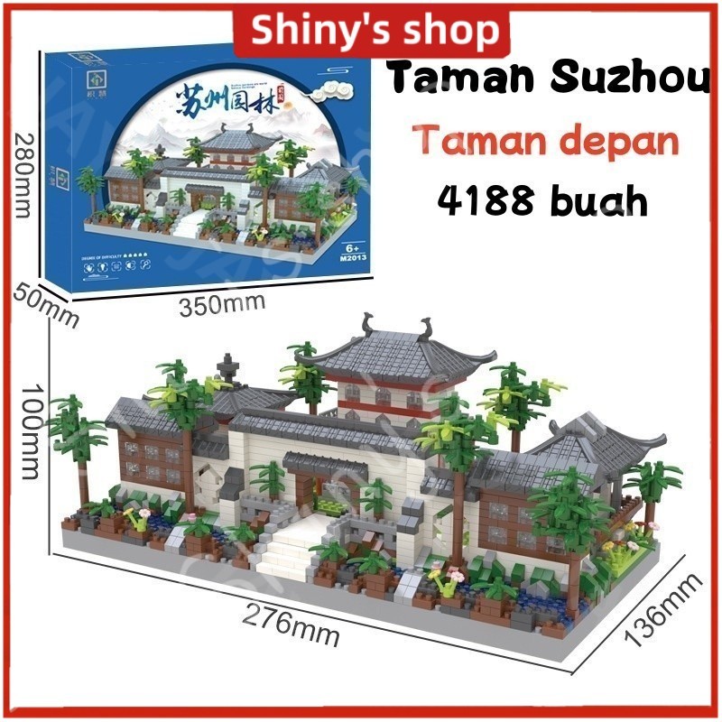 Chinese Architecture Nano Blocks Garden China Building Micro Particles ...