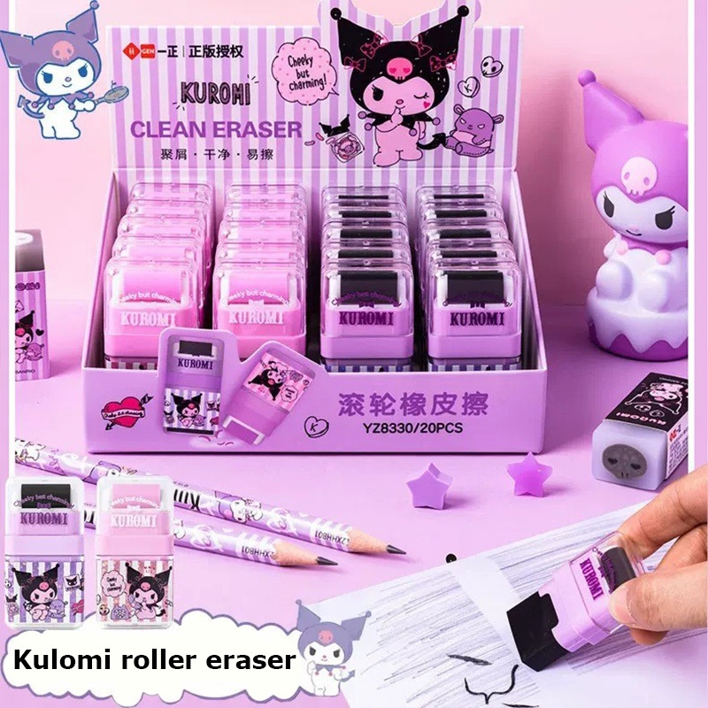 Eghrerr Cute Sanrio Roller Eraser Kulome Korean Cartoon Eraser ...